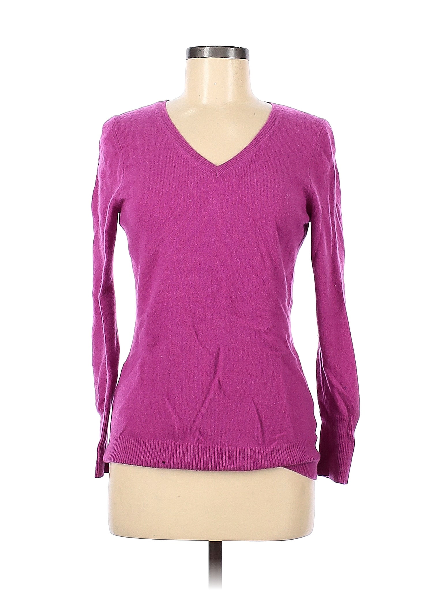 Alex Marie 100% Cashmere Color Block Pink Cashmere Pullover Sweater ...