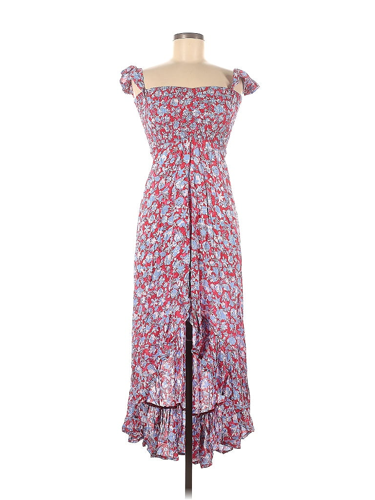 Tiare Hawaii 100% Rayon Floral Multi Color Red Casual Dress One Size ...