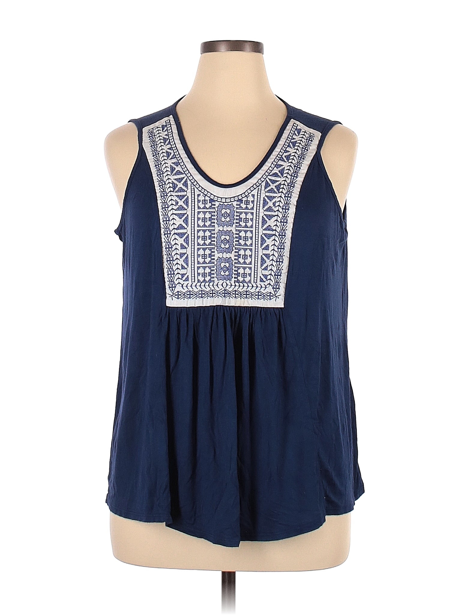 Torrid Navy Blue Sleeveless Top Size 1X Plus (1) (Plus) - 60% off | thredUP