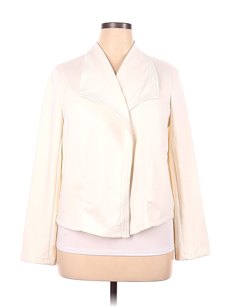 Max Studio Solid Ivory Jacket Size XL - 76% off | thredUP