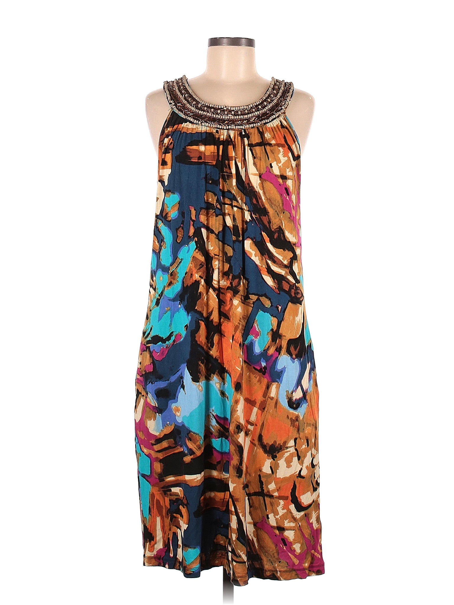 Spense Multi Color Blue Casual Dress Size M - 82% off | thredUP