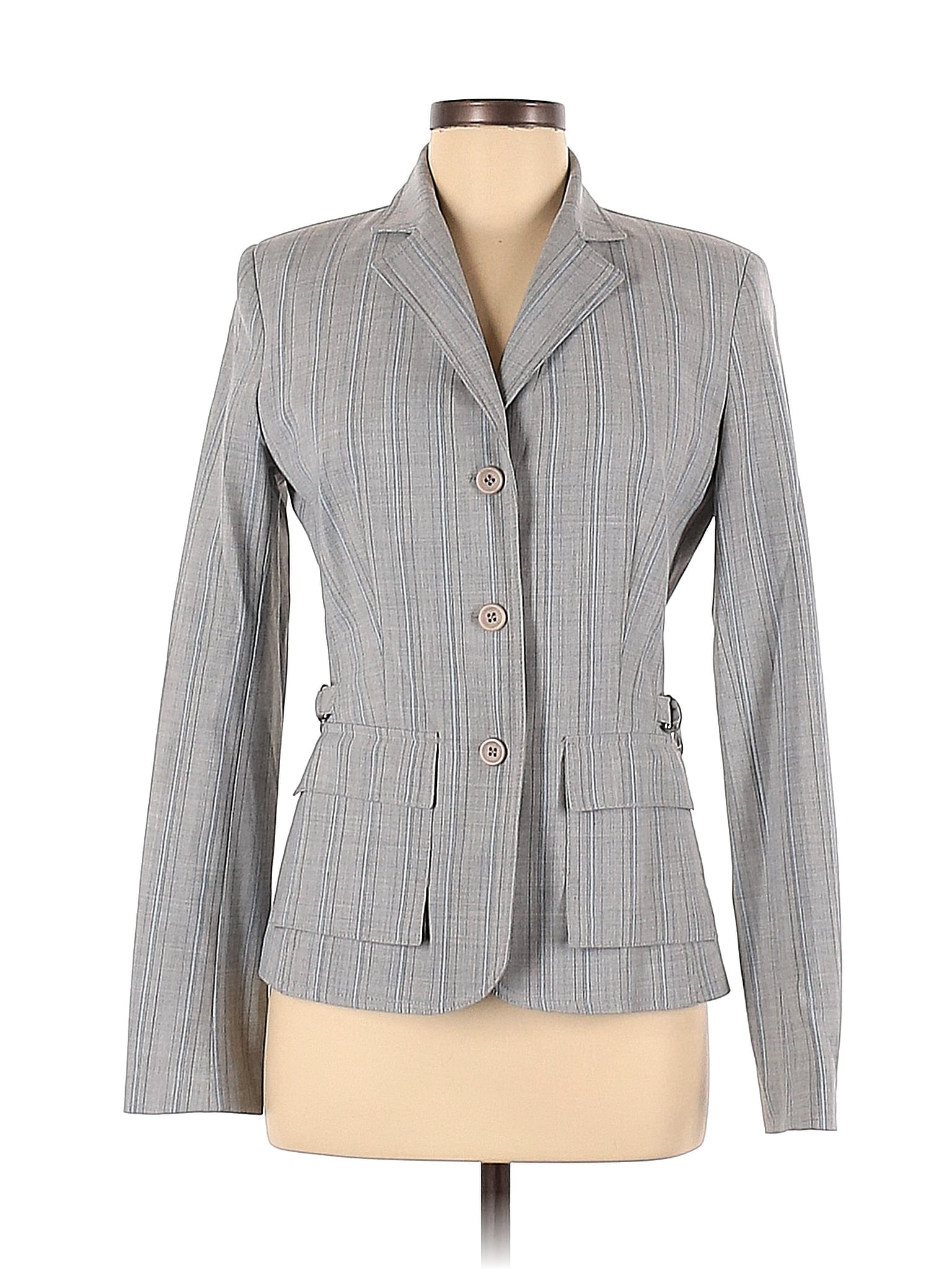 Express Design Studio Stripes Gray Jacket Size 8 - 78% off | thredUP