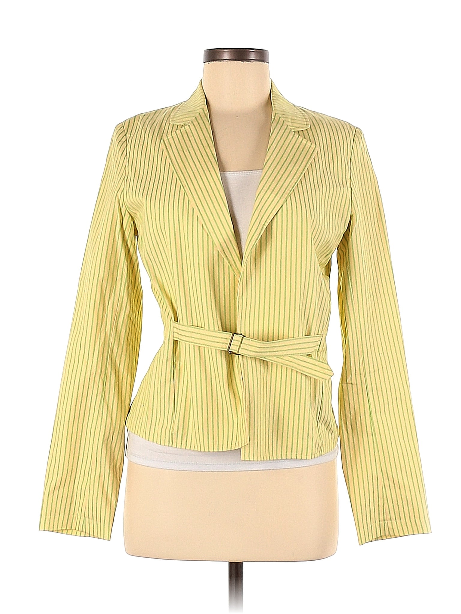 Express Design Studio 100% Cotton Stripes Yellow Jacket Size 8 - 81% ...