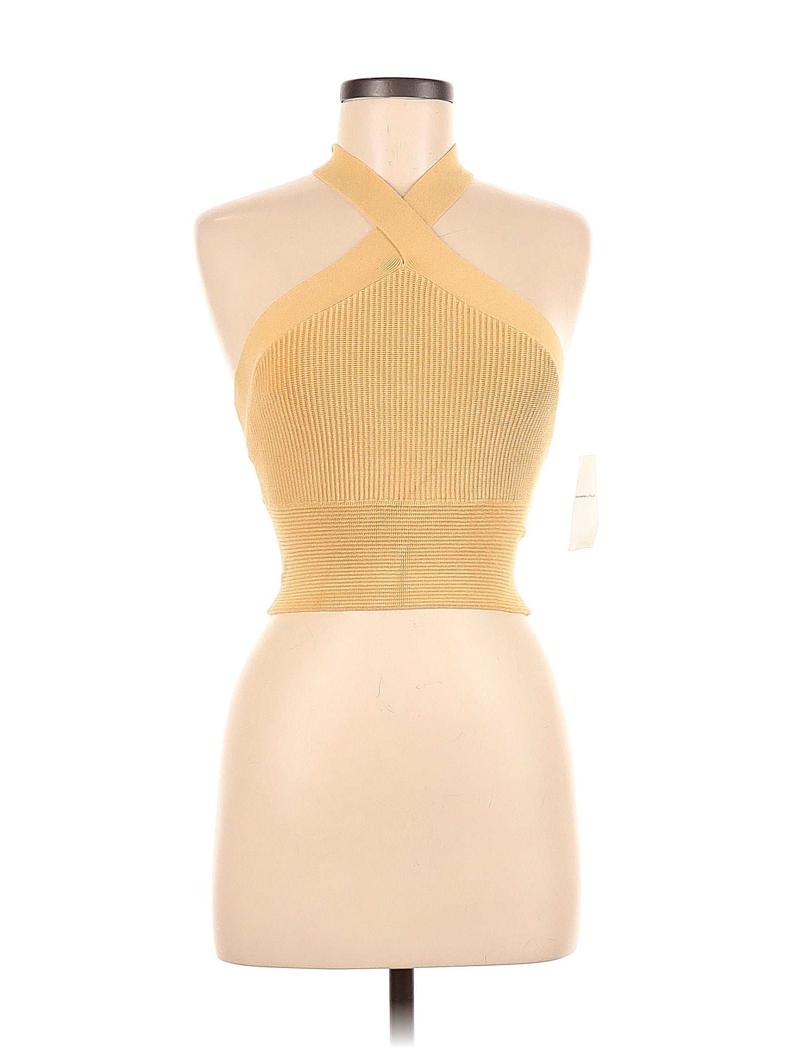 Abercrombie & Fitch Solid Yellow Halter Top Size M - 58% off | thredUP