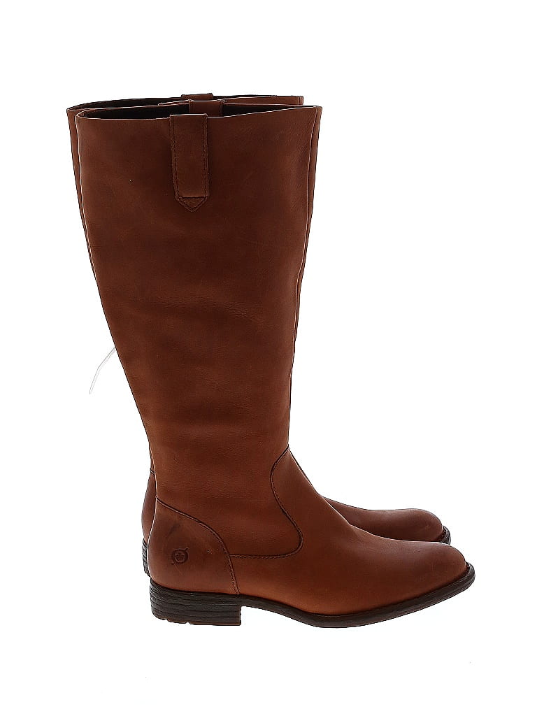 Born 100% Leather Solid Brown Boots Size 6 - 75% off | thredUP