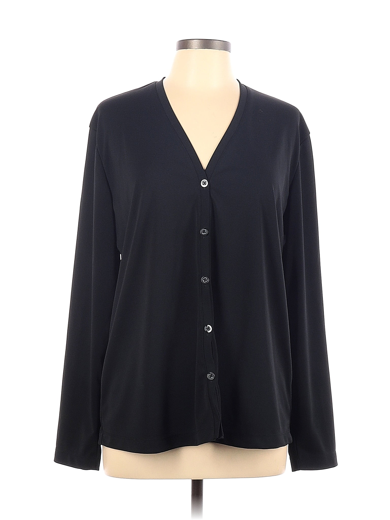 Outfit JPR 100% Polyester Color Block Black Cardigan Size L - 66% off ...