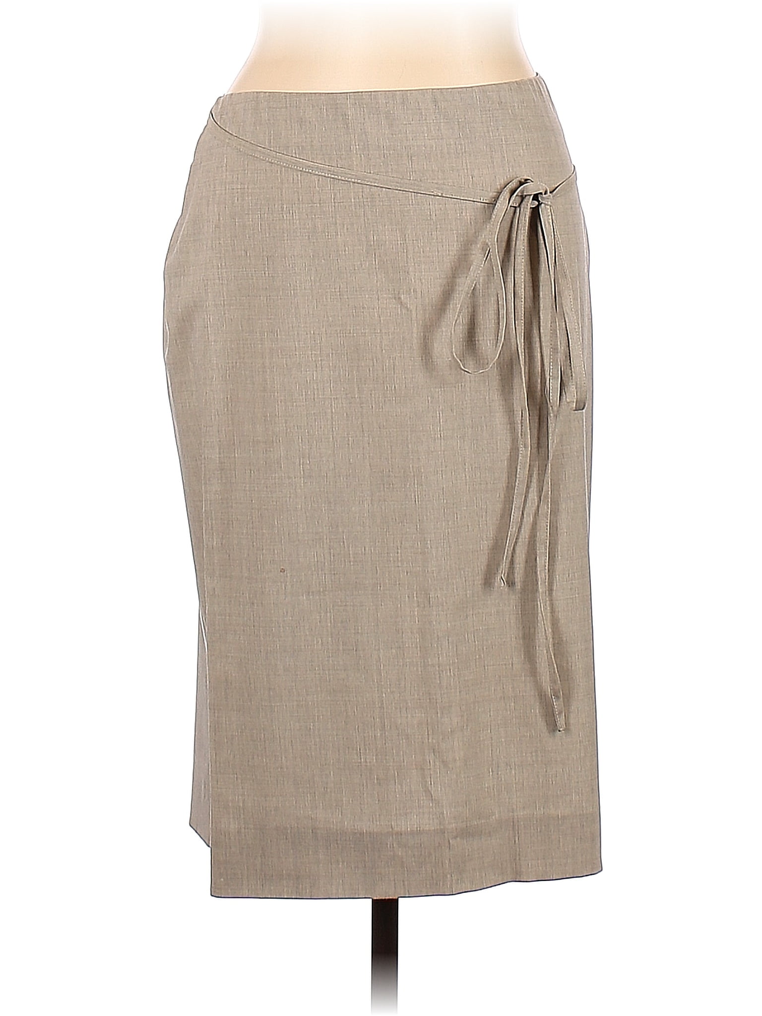 Narciso Rodriguez Tan Wool Skirt Size 10 - 90% off | thredUP
