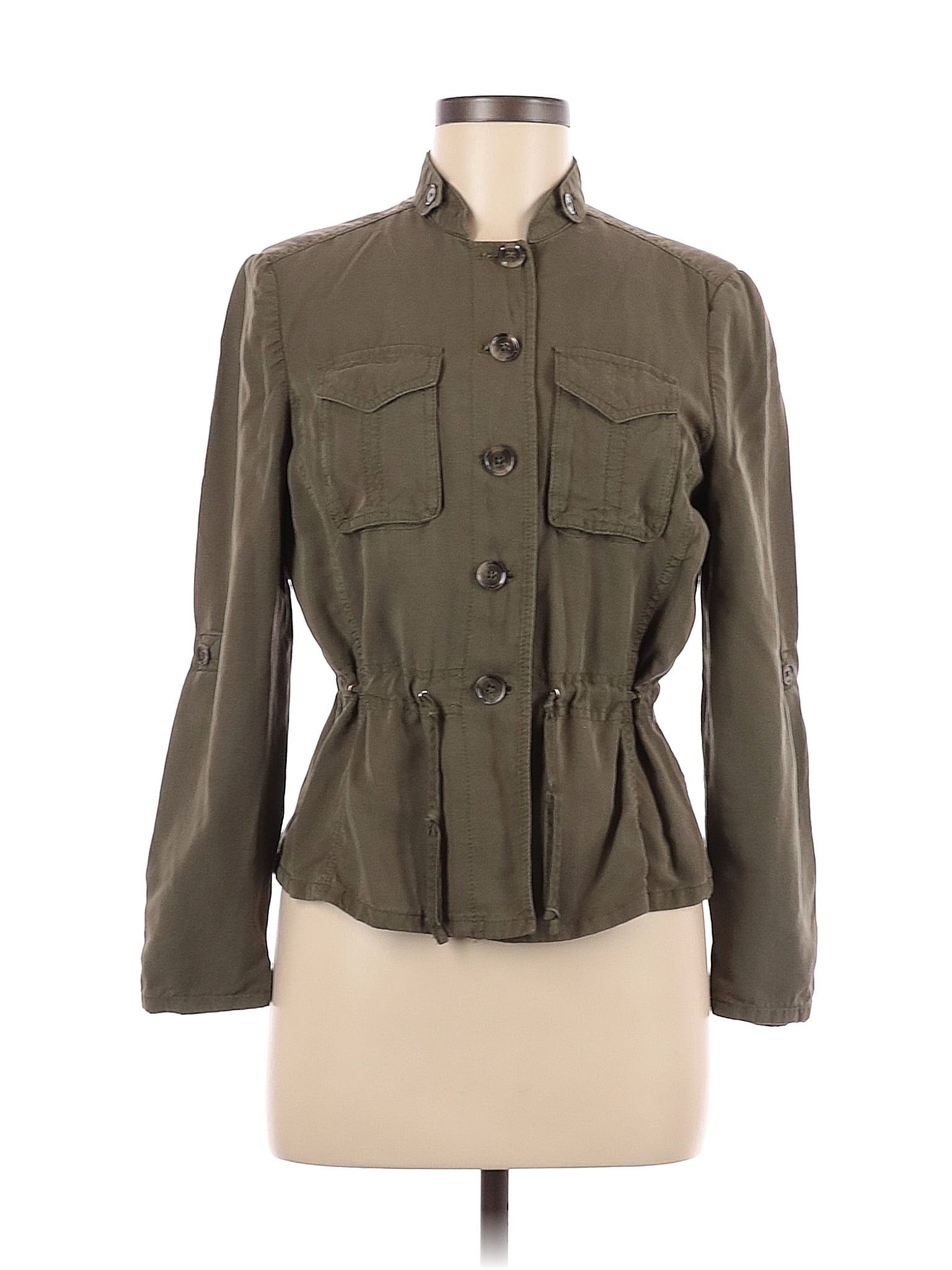White House Black Market Solid Green Jacket Size 6 (Petite) - 71% off ...