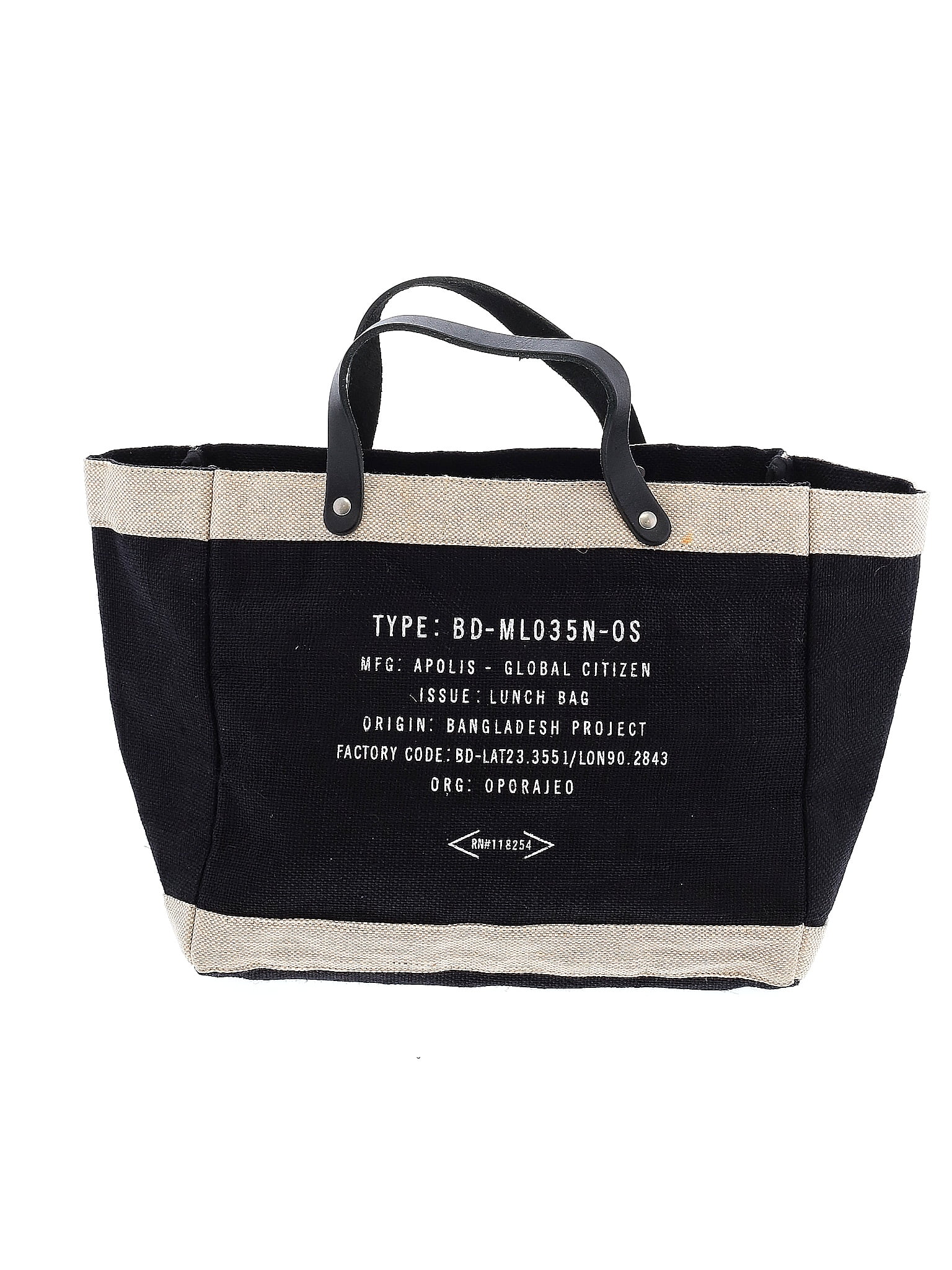 Apolis Global Citizen Graphic Solid Black Tote One Size - 63% off | thredUP