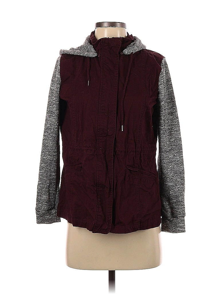 Love Tree 100% Cotton Solid Burgundy Jacket Size S - 60% off | thredUP