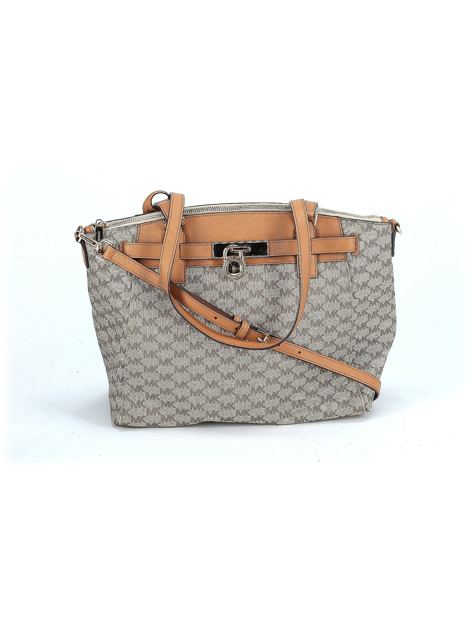 Michael Michael Kors Color Block Gray Ivory Satchel One Size 71 Off