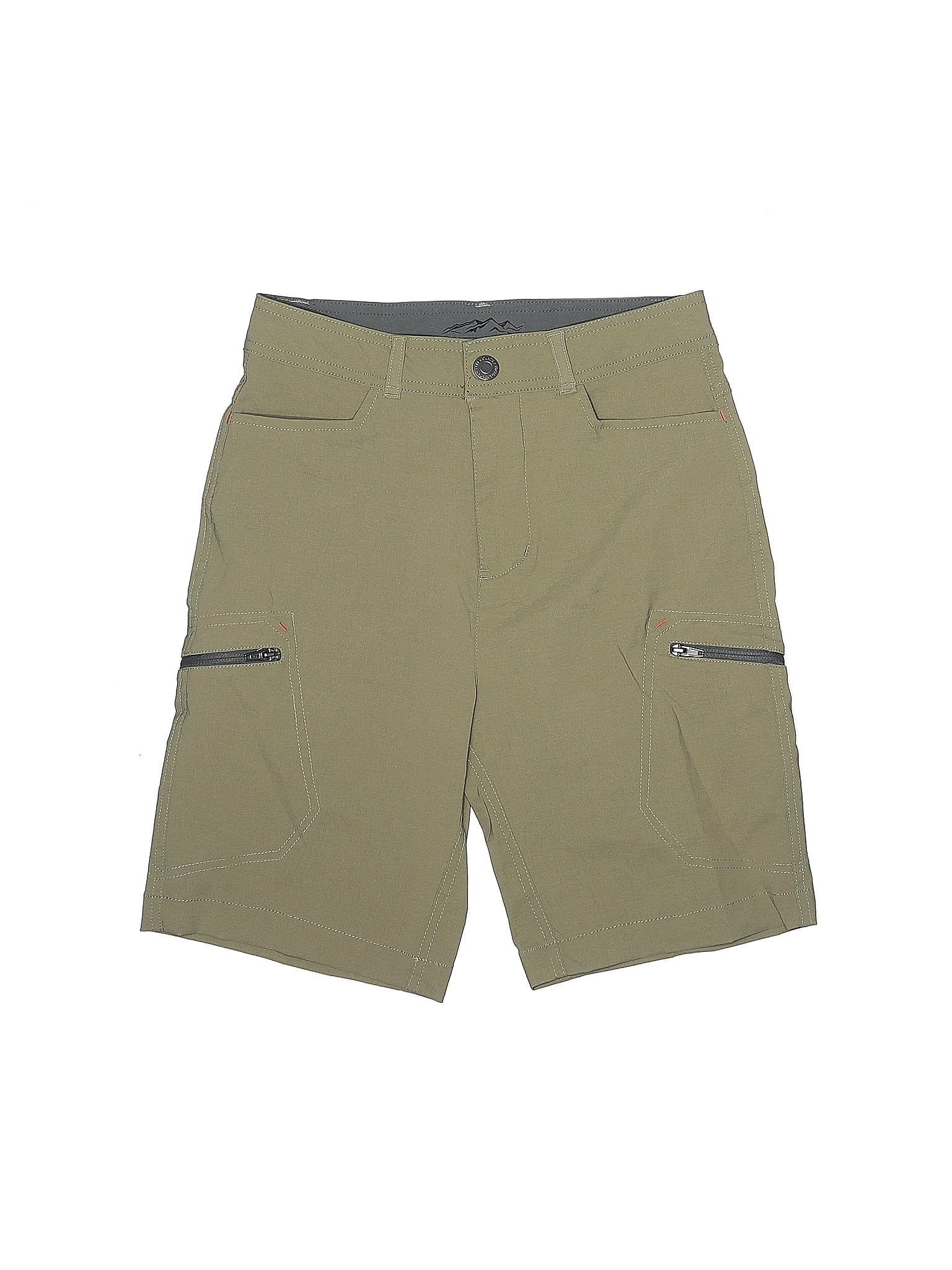 Free Country Solid Green Tan Shorts Size 12 - 40% off | thredUP