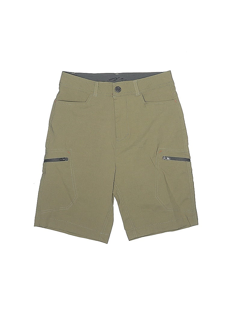 Free Country Solid Green Tan Shorts Size 12 - 40% off | thredUP