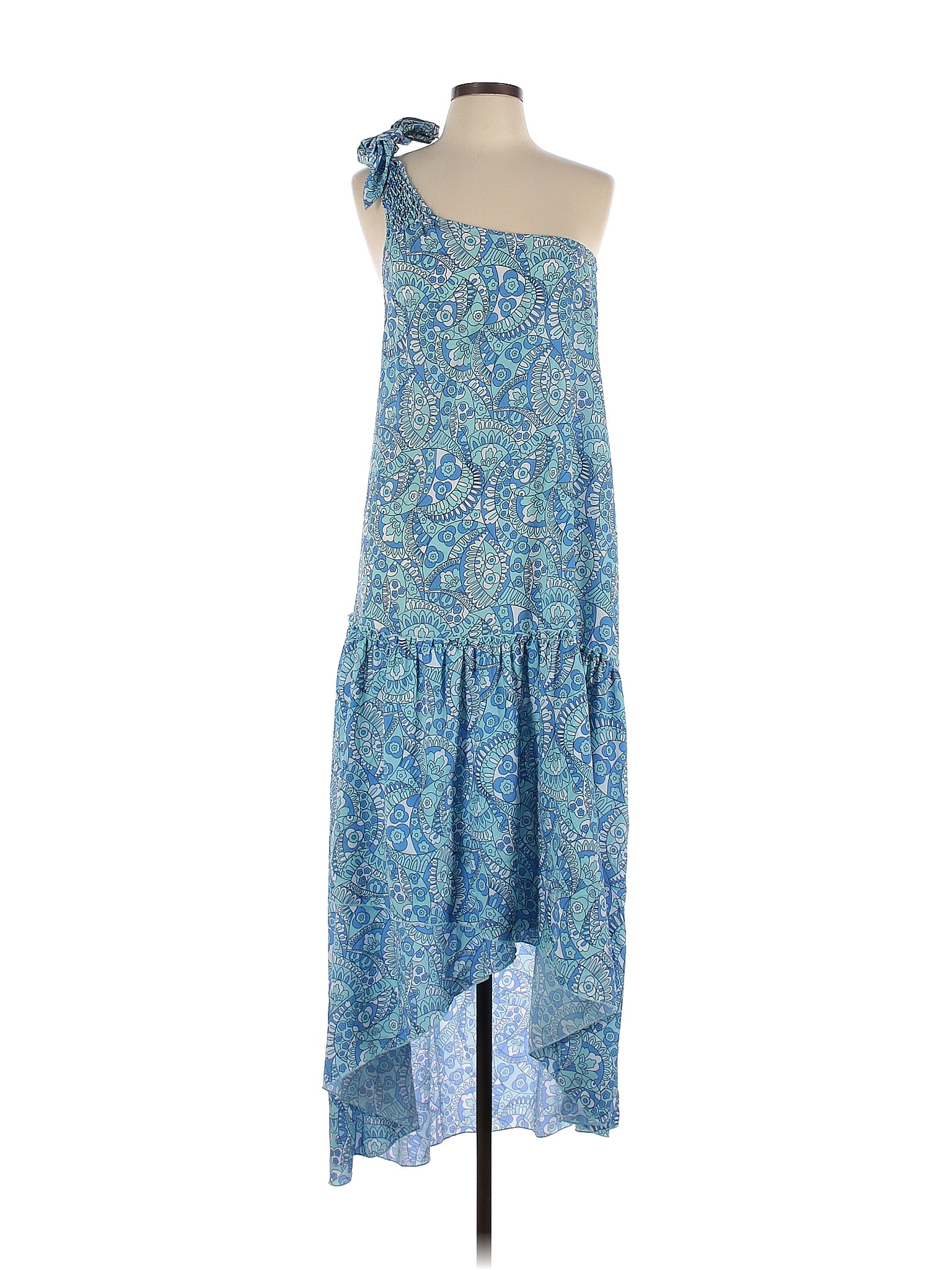 paloma blue 100% Polyester Multi Color Blue Printed Giselle Maxi Size L ...