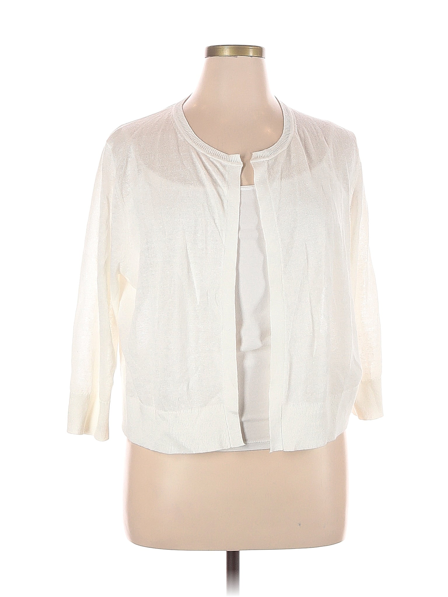 Eileen Fisher Color Block Ivory Shrug Size XXL - 77% off | thredUP