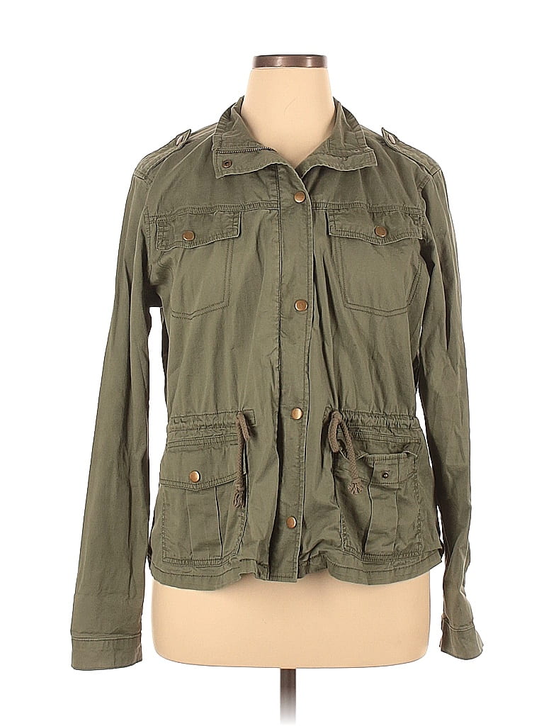 Mudd Solid Green Jacket Size XL - 70% off | thredUP