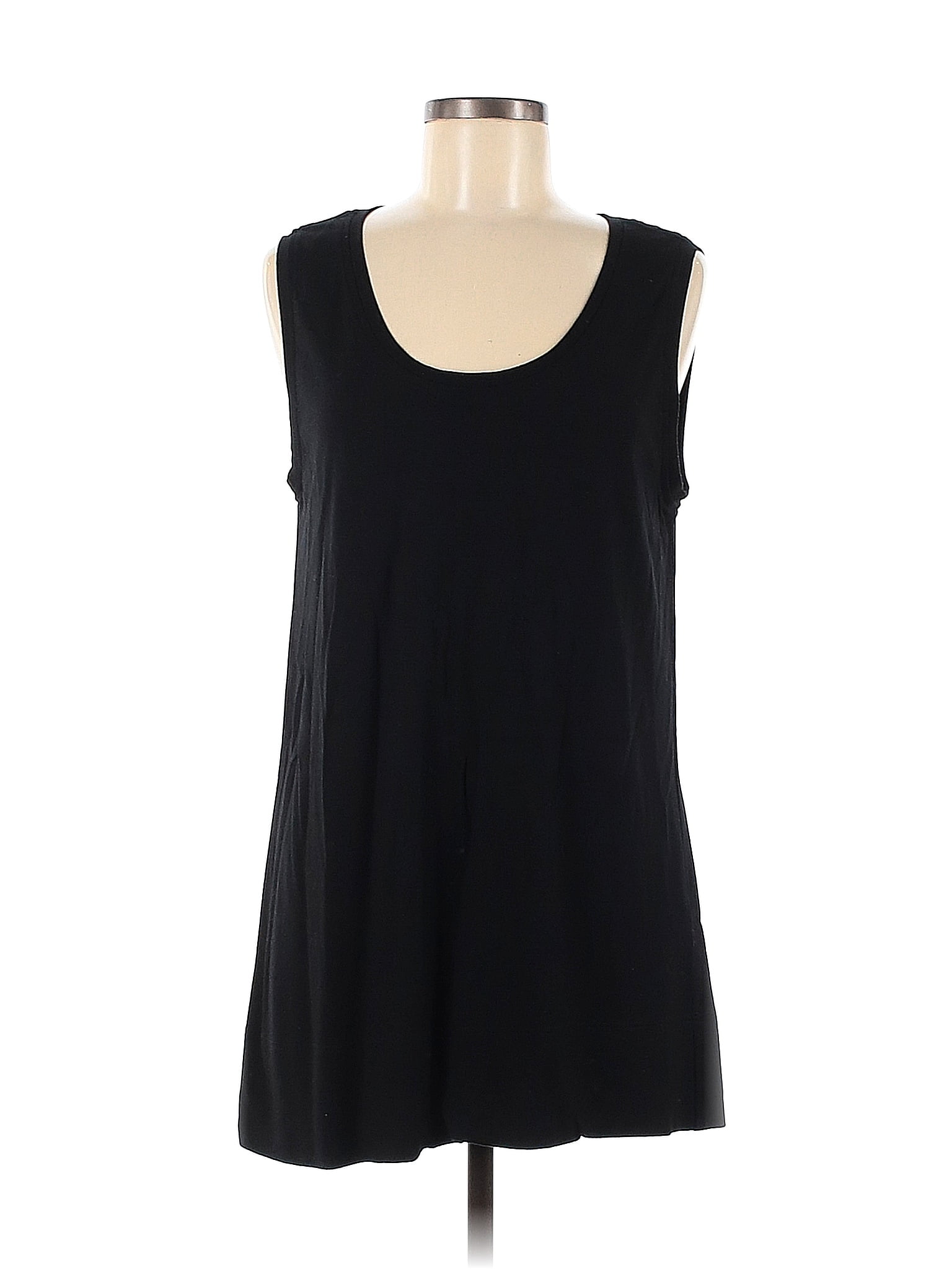 Flax Solid Black Casual Dress Size 10 M 73 Off Thredup