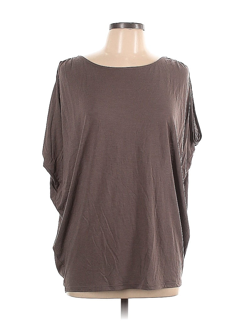 Ann Taylor LOFT Brown Short Sleeve Top Size L - 72% off | thredUP