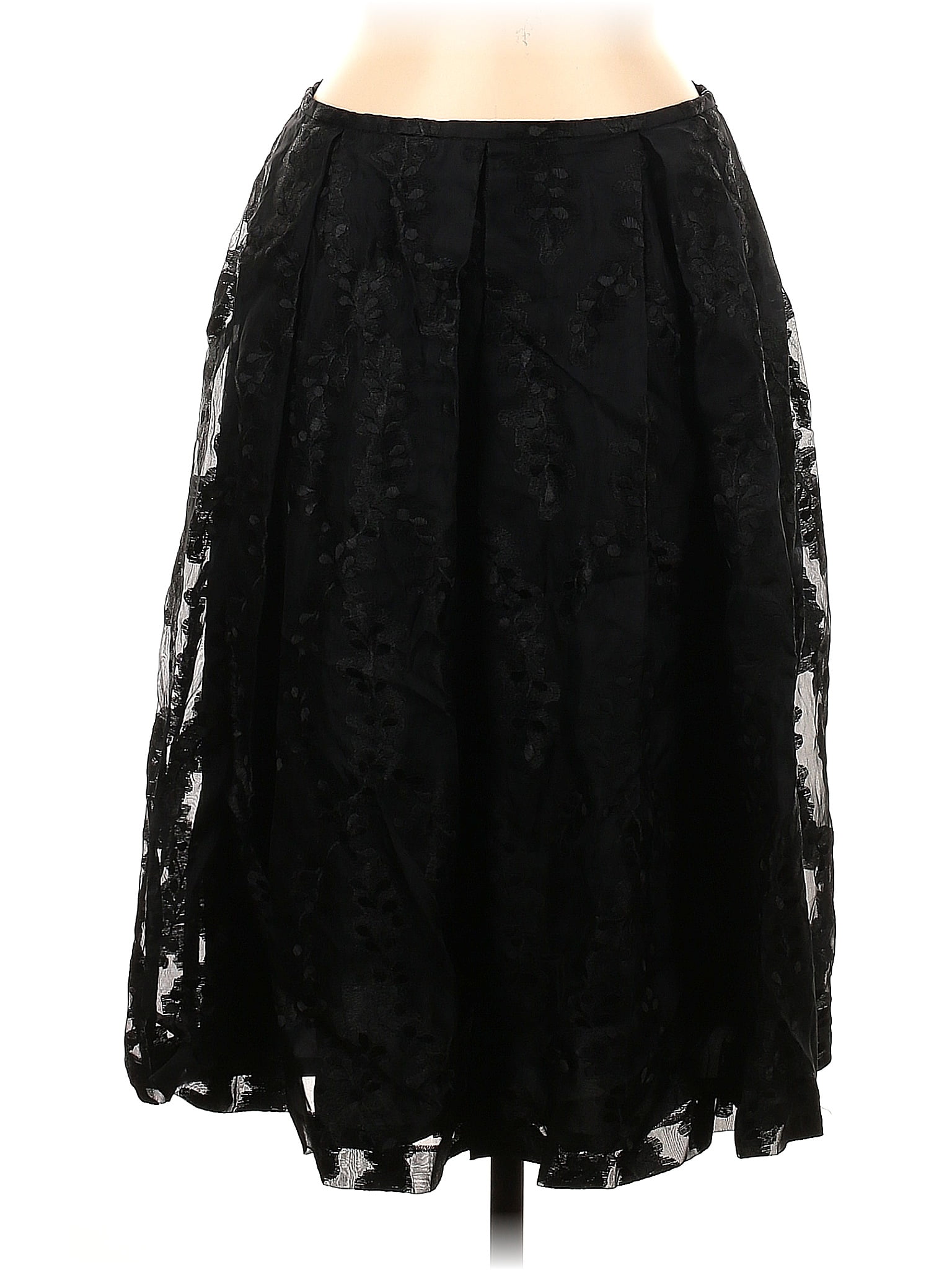 Barneys New York 100% Silk Solid Black Silk Skirt Size 6 - 85% off | thredUP