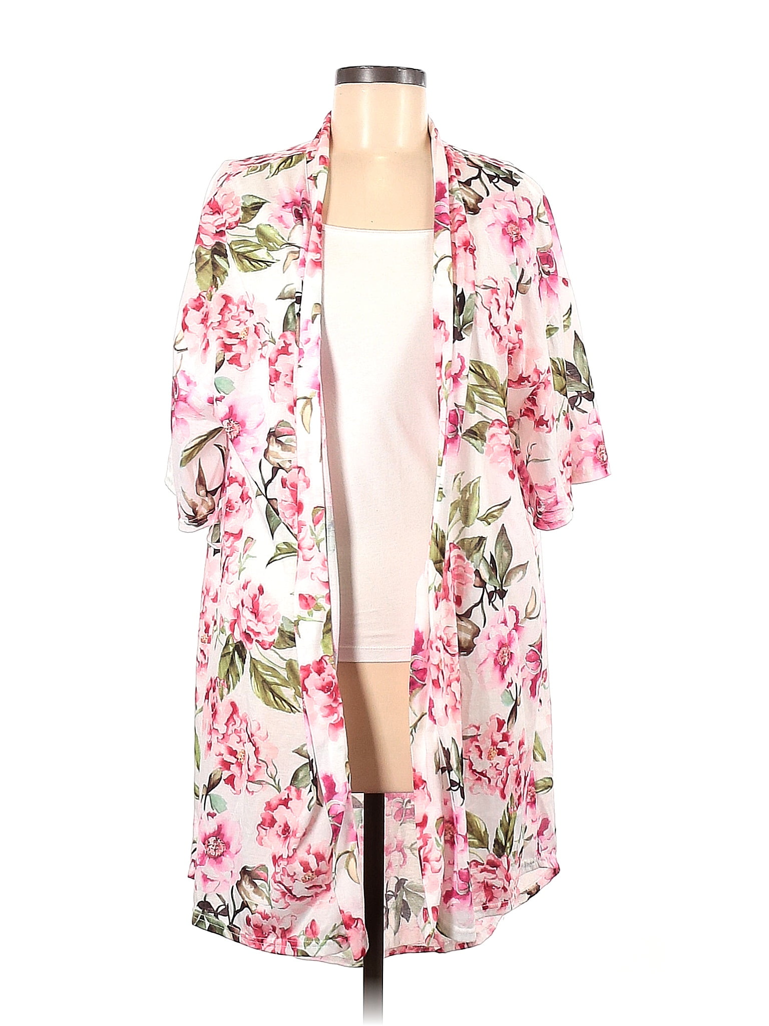 Show Me Your Mumu 100% Polyester Pink Kimono Size O/S - 75% off | ThredUp