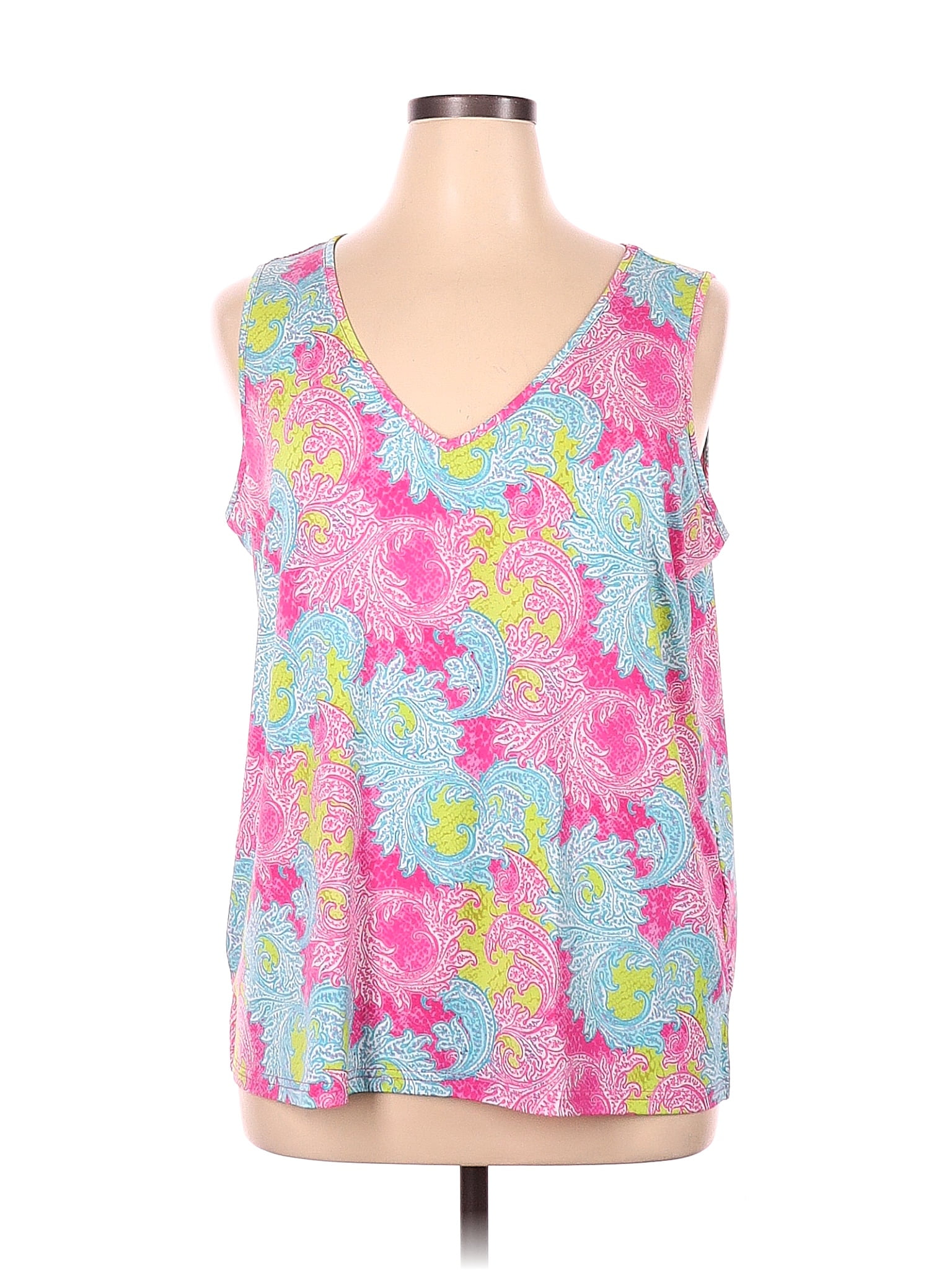 Belle By Kim Gravel Pink Tank Top Size XL - 65% off | thredUP
