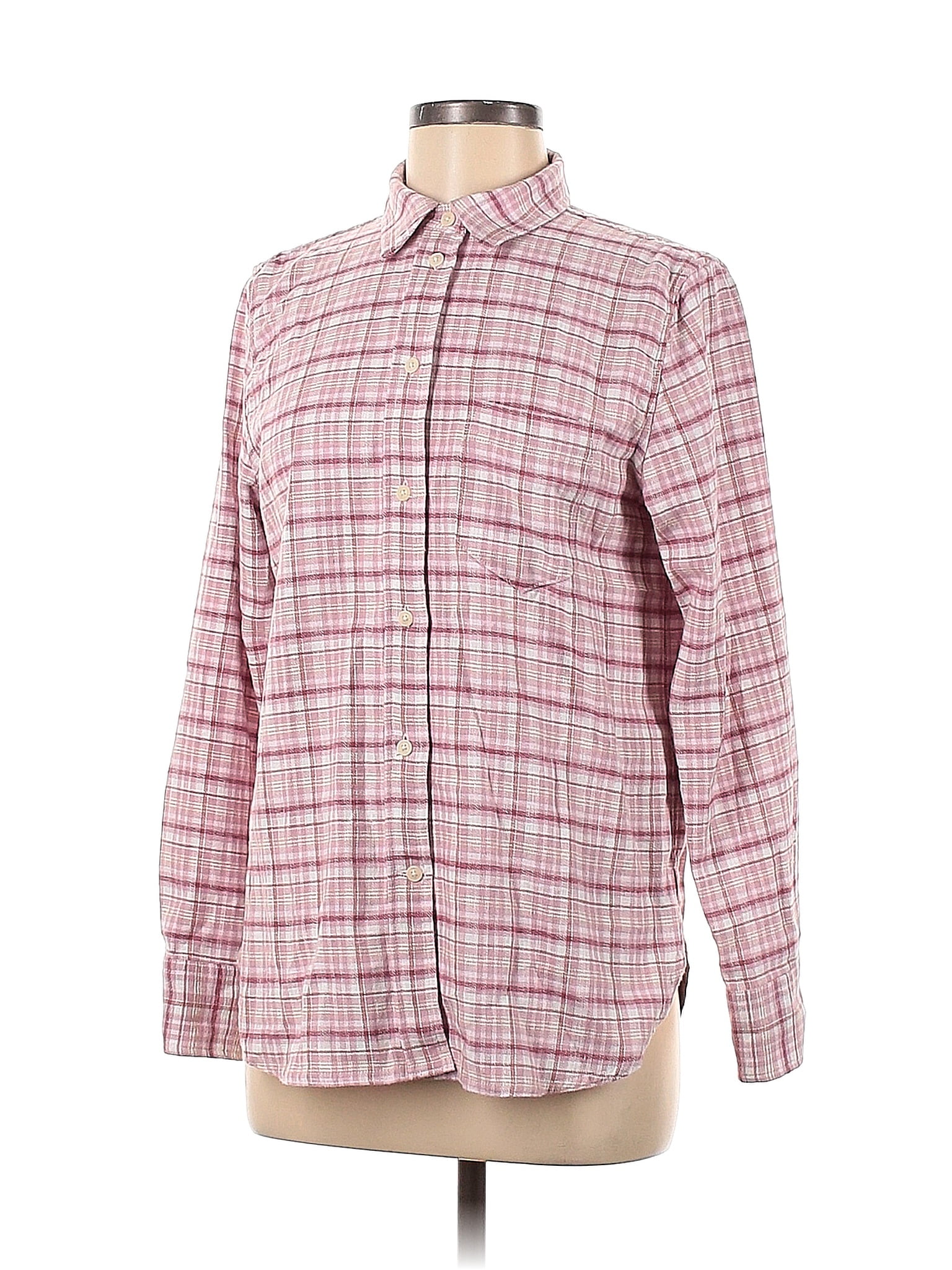 J.Crew 100% Cotton Plaid Red Long Sleeve Button-Down Shirt Size 6 - 78% off | ThredUp