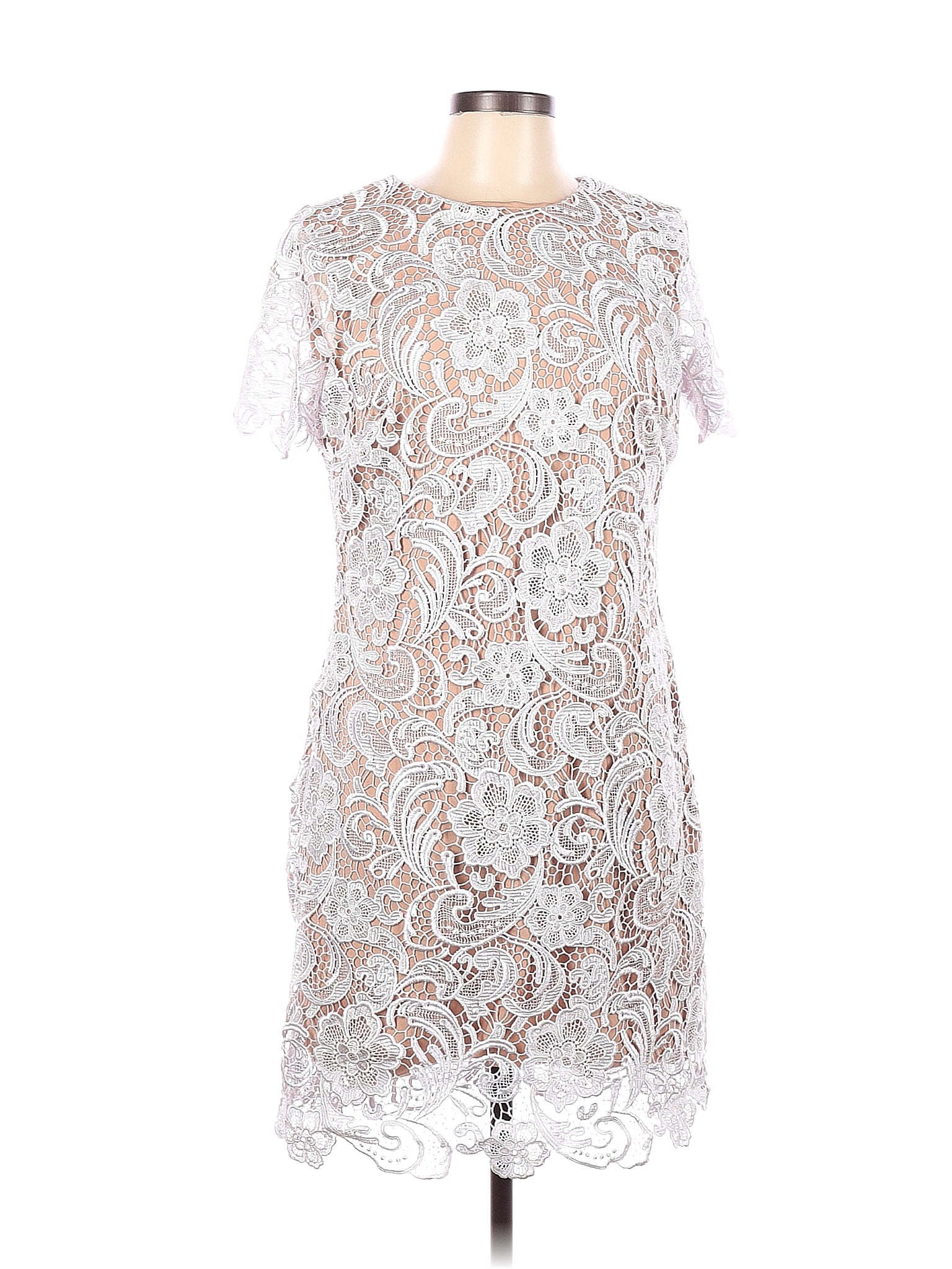 Dress The Population 100 Polyester Tan Cocktail Dress Size L 66 Off