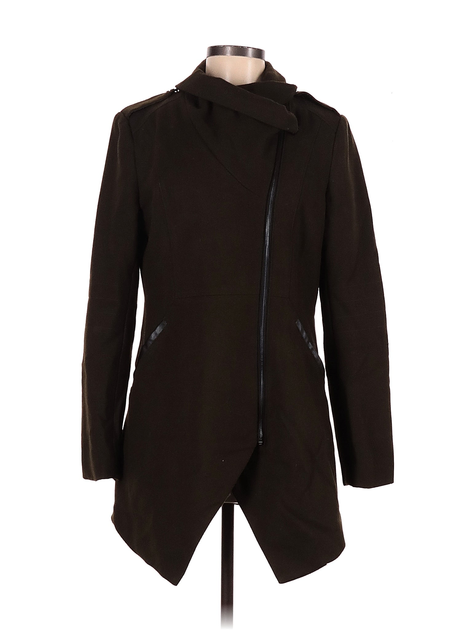 French Connection Green Coat Size M - 69% off | thredUP