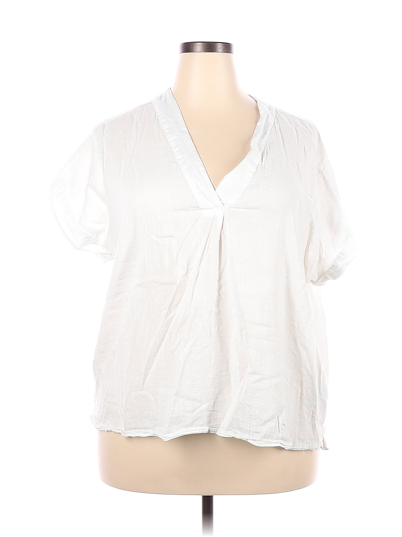 Old Navy White Sleeveless Blouse Size Xxl 55 Off Thredup
