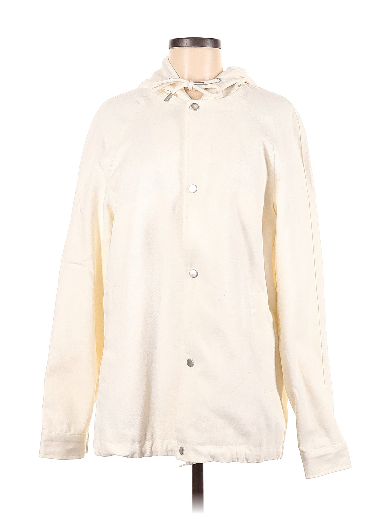 Zara 100% Cotton Solid Ivory Jacket Size M - 67% off | ThredUp