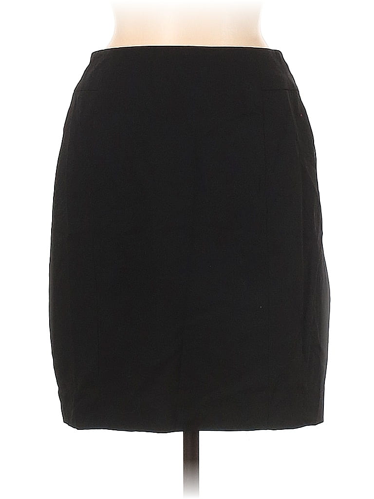 AKRIS 100% Viscose Solid Tortoise Black Casual Skirt Size 8 - 98% off | ThredUp