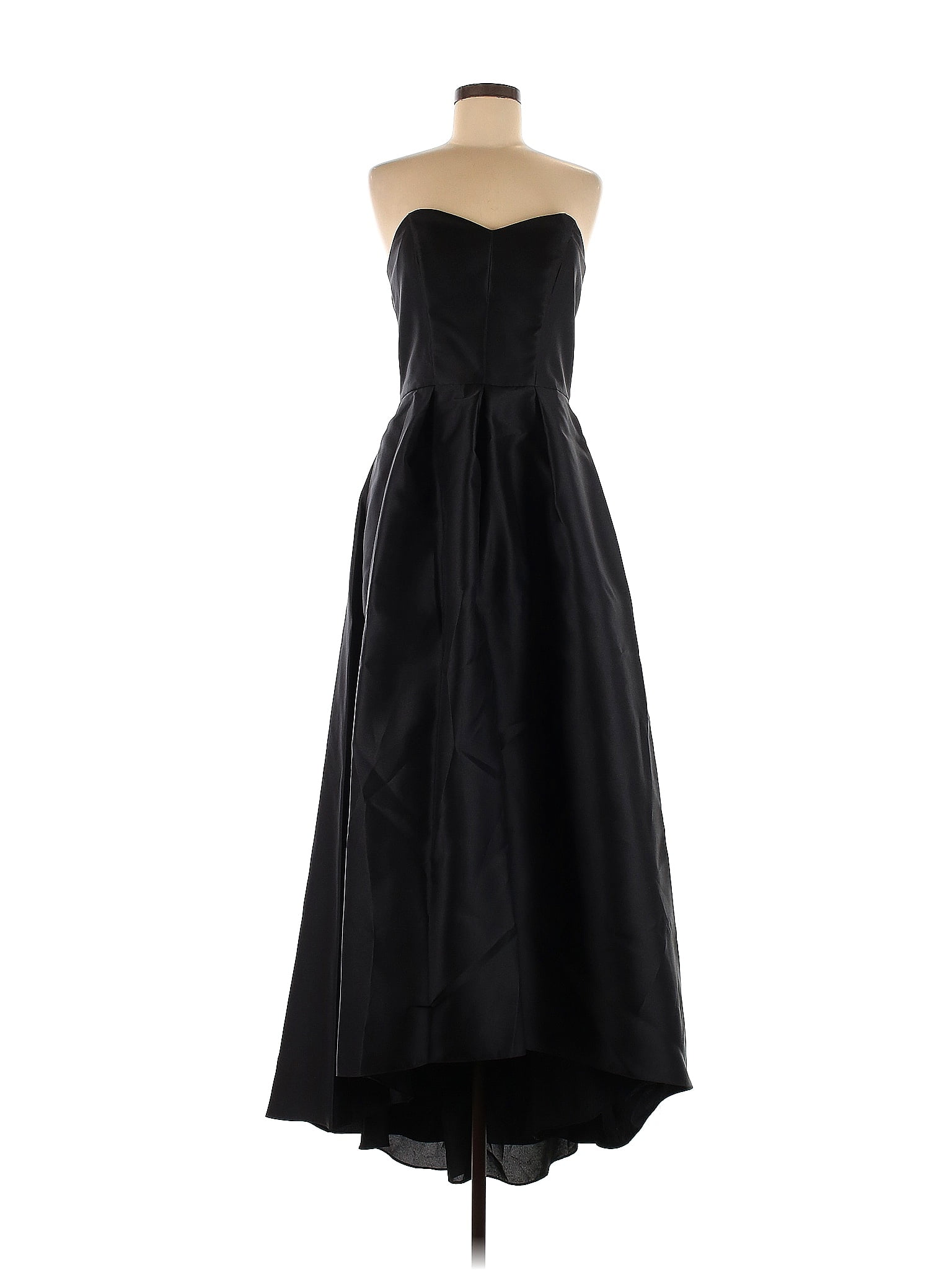 Alfred Sung 100 Polyester Solid Black Cocktail Dress Size 10 Tall