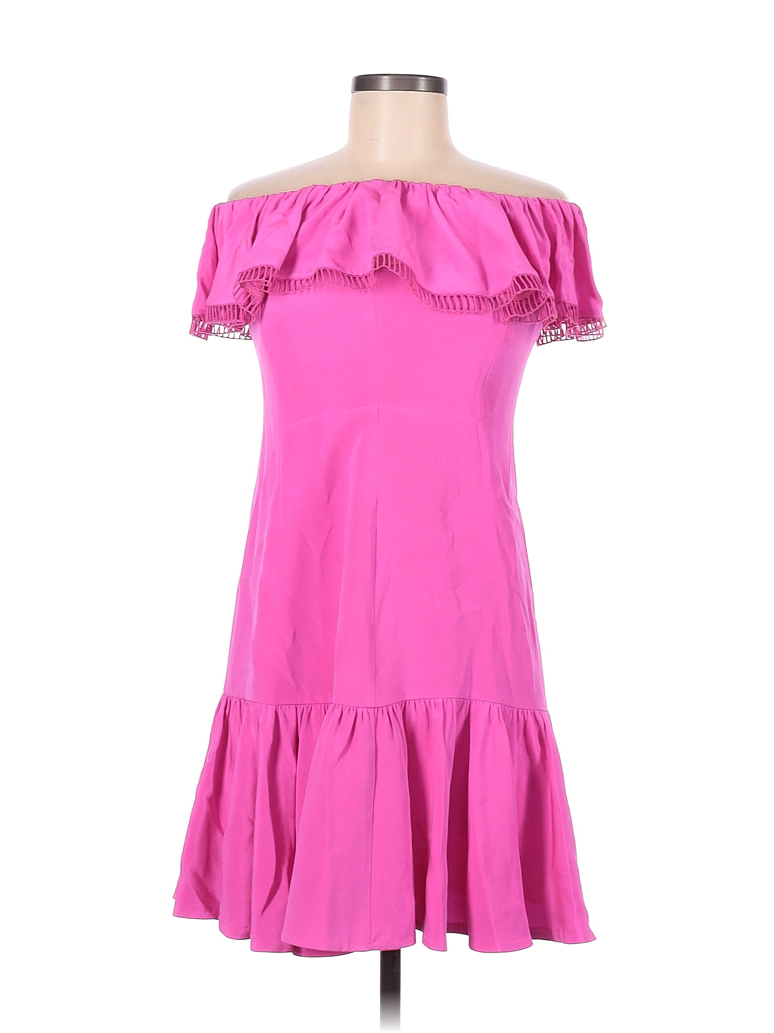 Rebecca Taylor 100 Silk Pink Cocktail Dress Size 6 90 Off Thredup