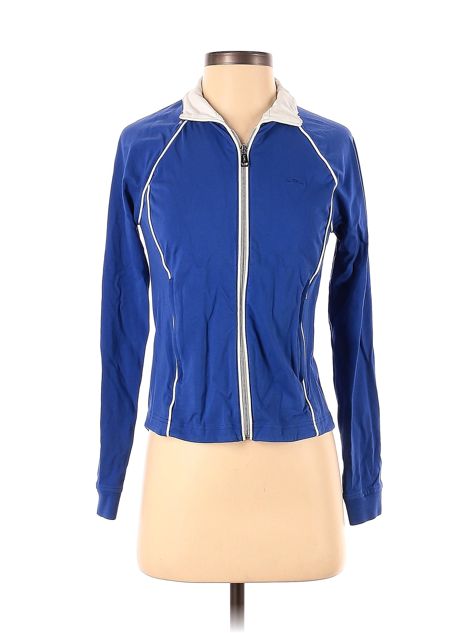 Lauren by Ralph Lauren Solid Blue Track Jacket Size S - 73% off | thredUP
