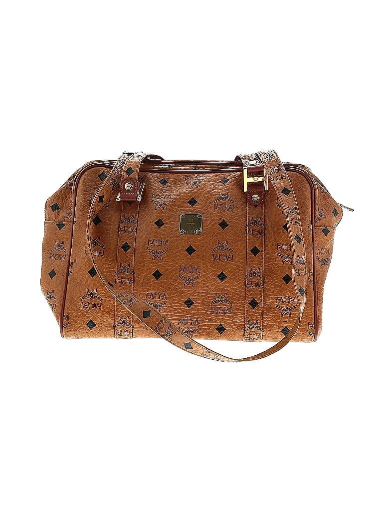 MCM 100% Coated Canvas Tan Boston Long Straps One Size - 52% off | thredUP