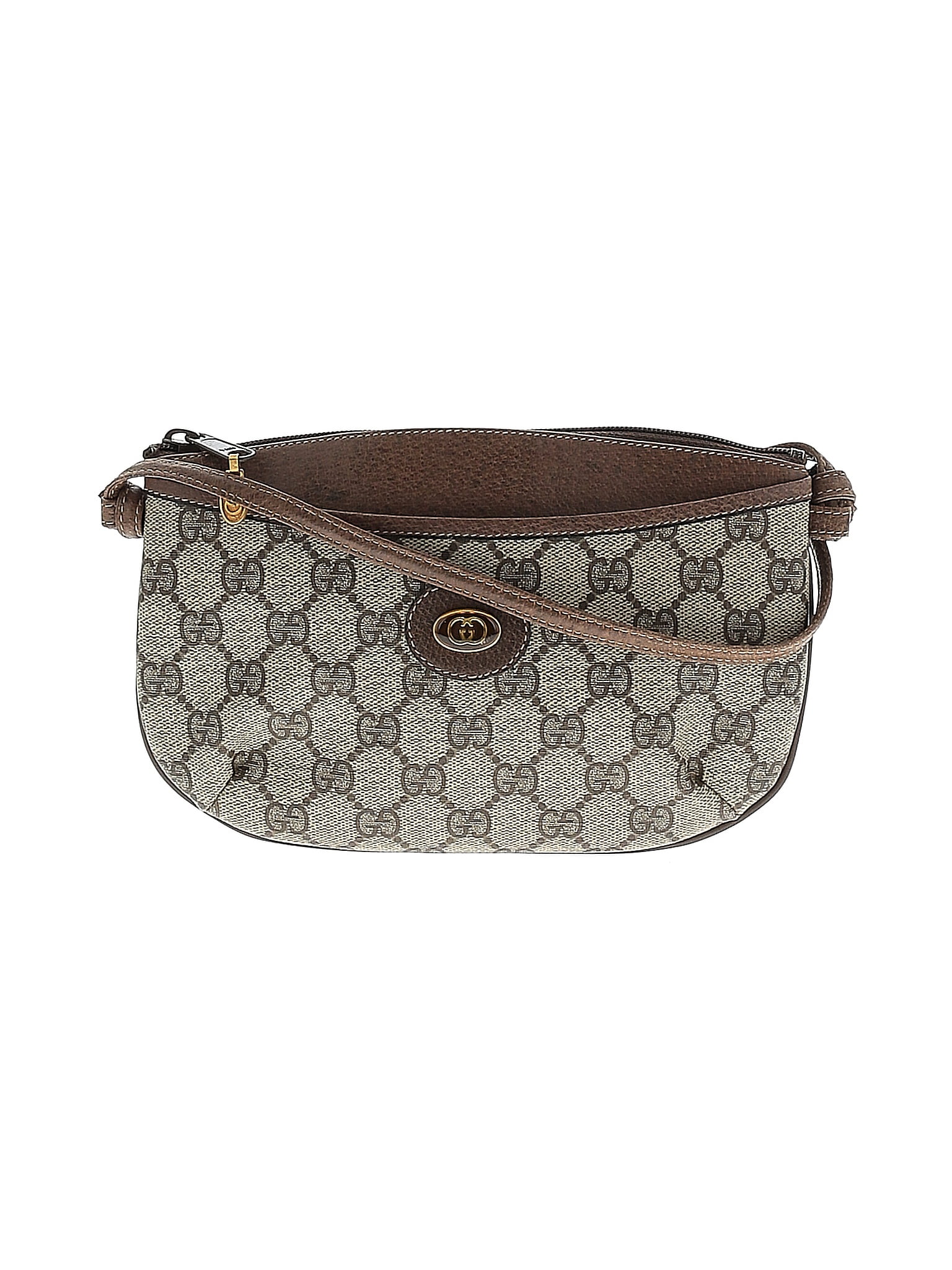 Gucci 100% Coated Canvas Brown Accessory Collection Small Halfmoon ...