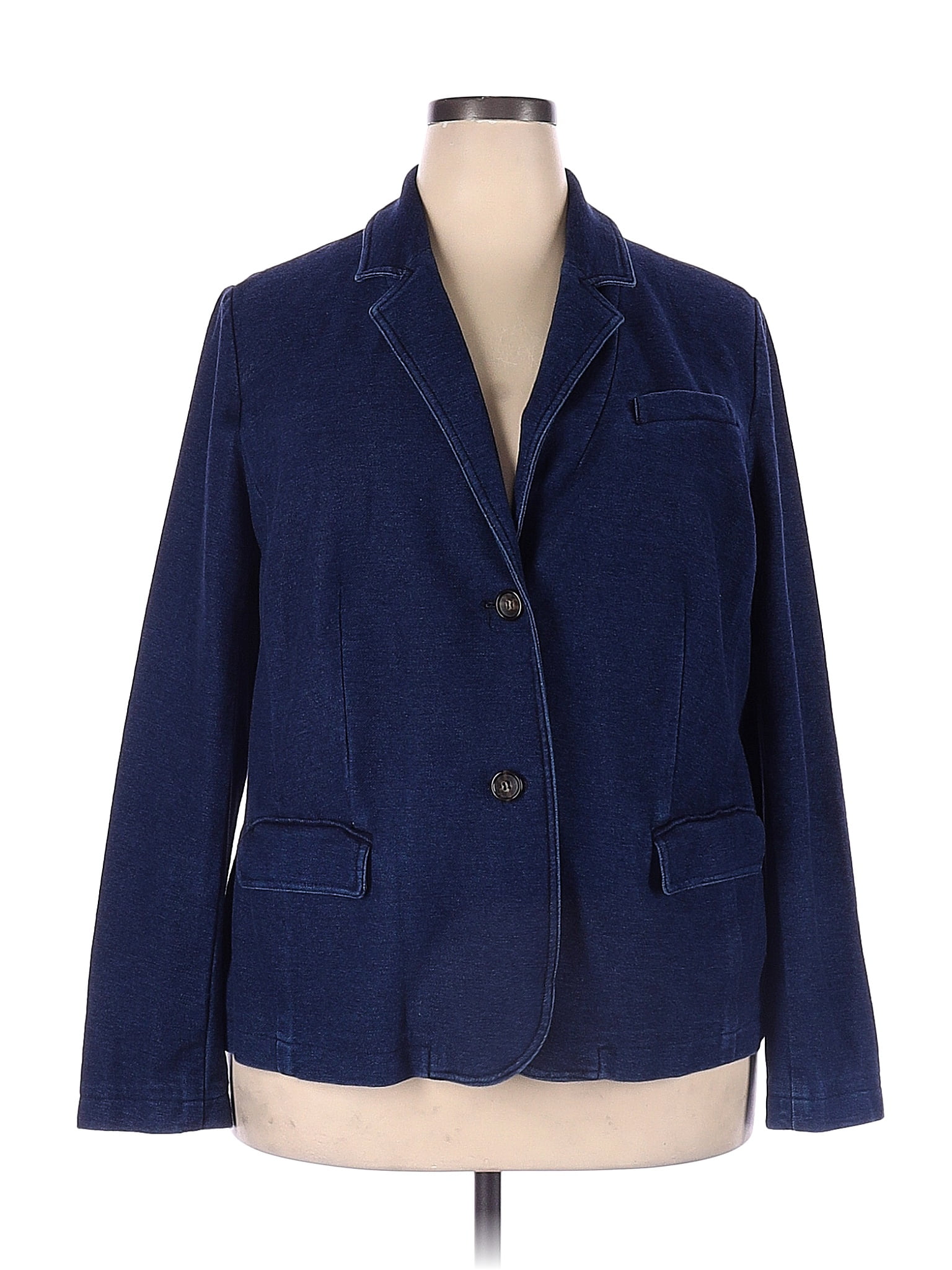 Talbots Solid Navy Blue Blazer Size 3X (Plus) - 71% off | thredUP