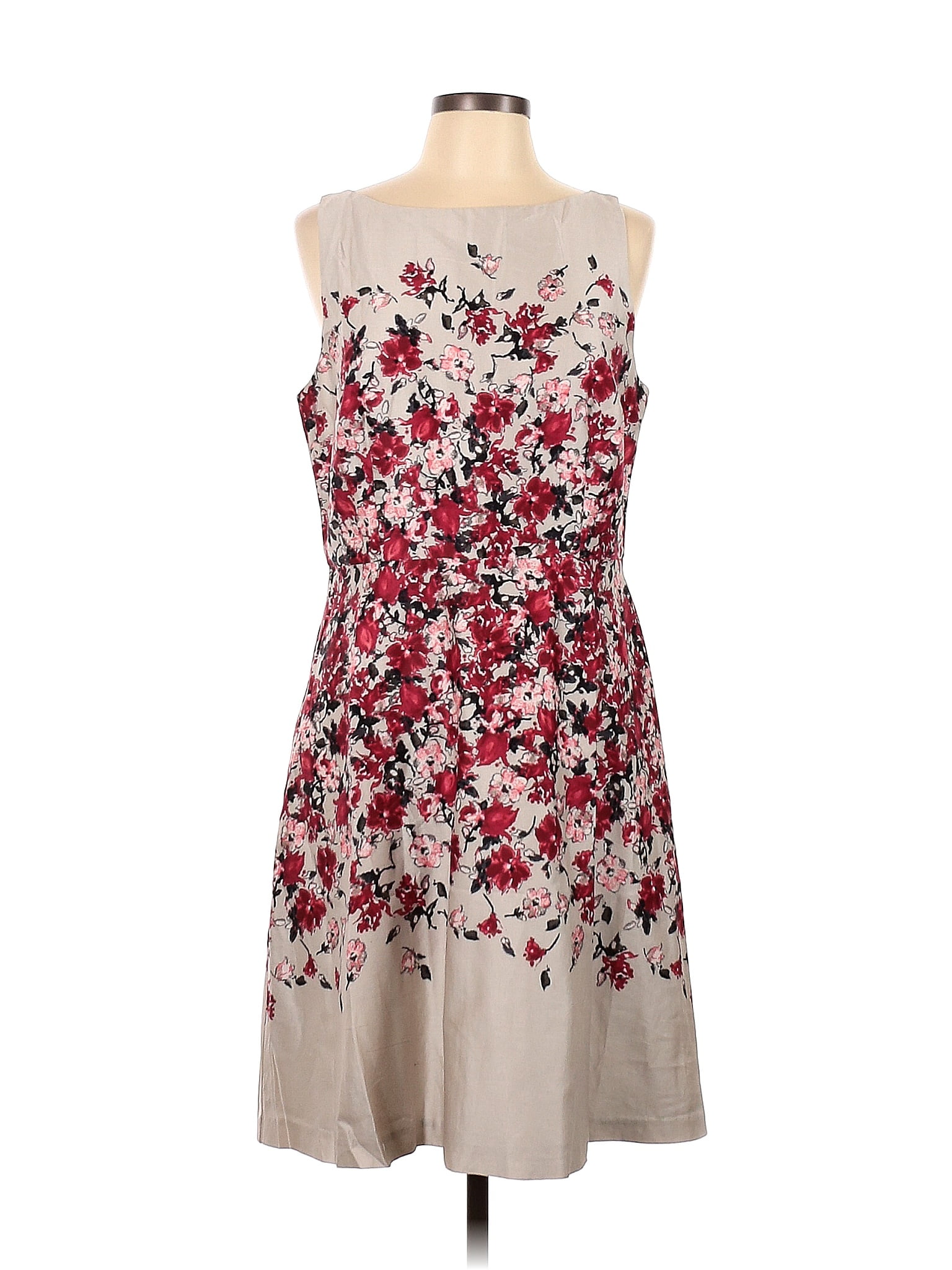 Ann Taylor Loft Outlet 100 Cotton Tan Casual Dress Size 12 36 Off
