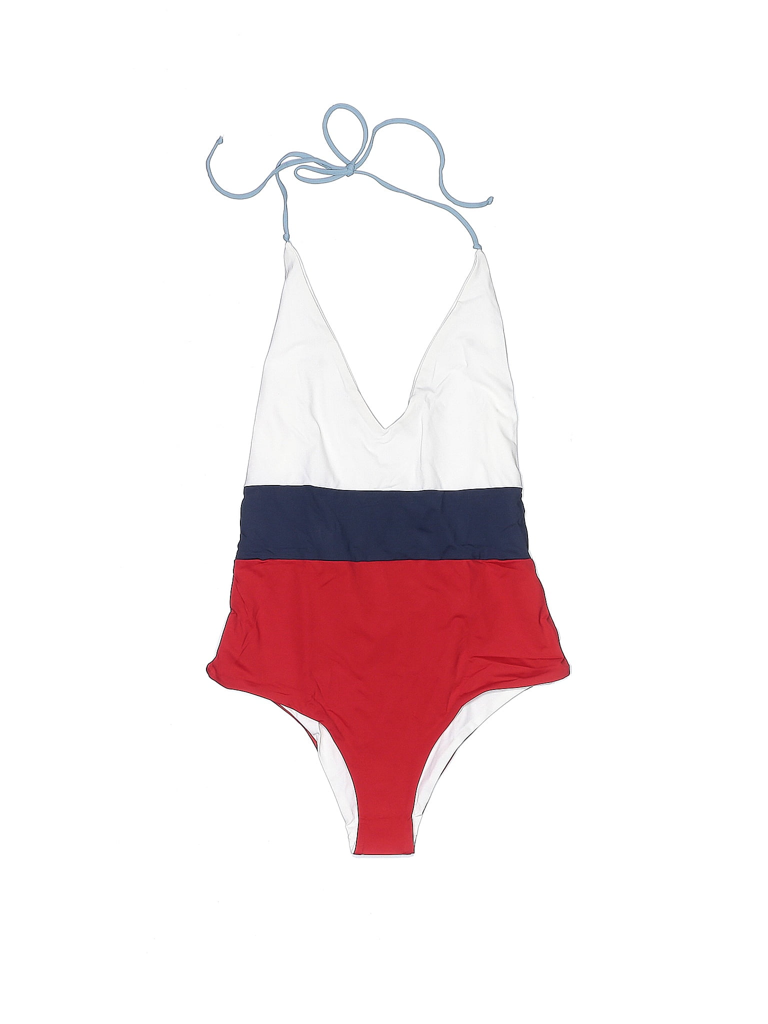 Tavik Swimwear Solid Multi Color White One Piece Swimsuit Size M 73