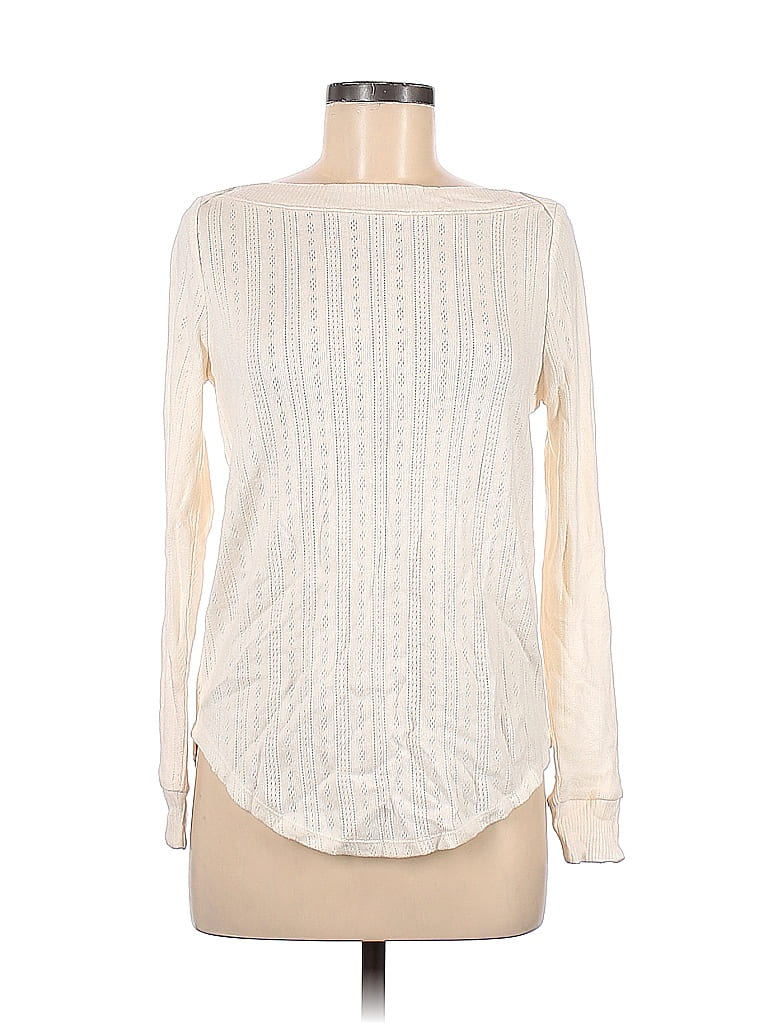 Ann Taylor LOFT Ivory Long Sleeve Top Size M - 65% off | thredUP