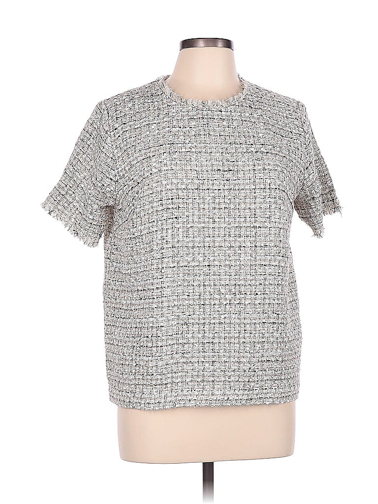 Ann Taylor Ivory Short Sleeve Blouse Size L - 72% off | thredUP