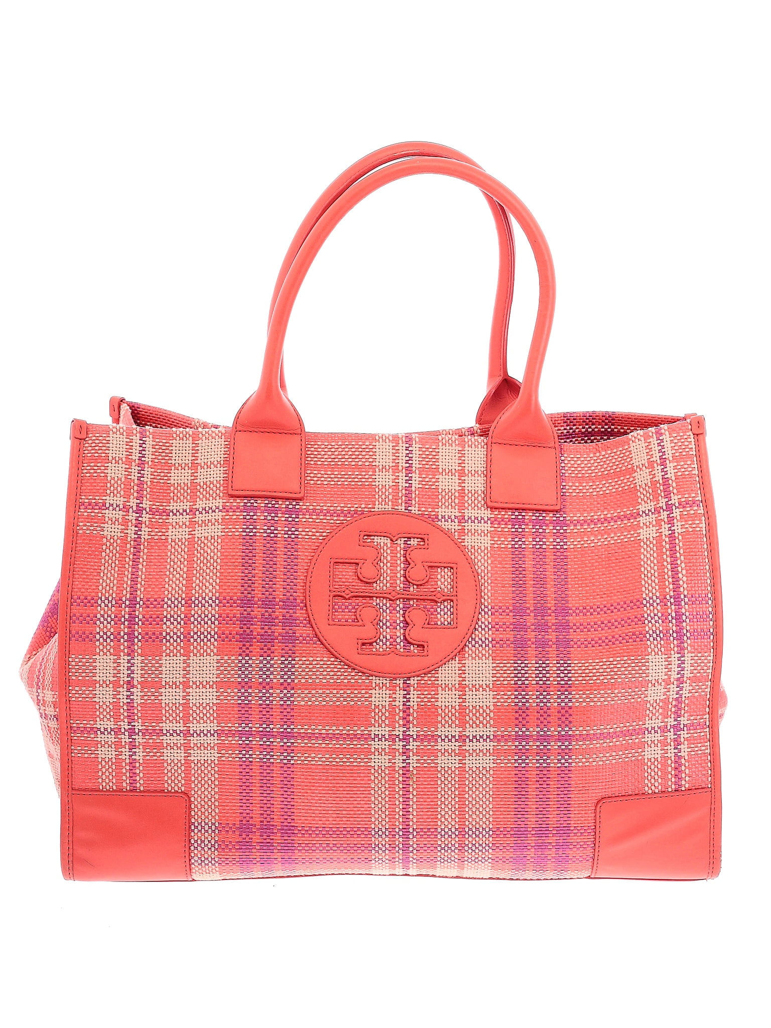 Tory Burch Plaid Multi Color Red Tote One Size - 46% off | ThredUp