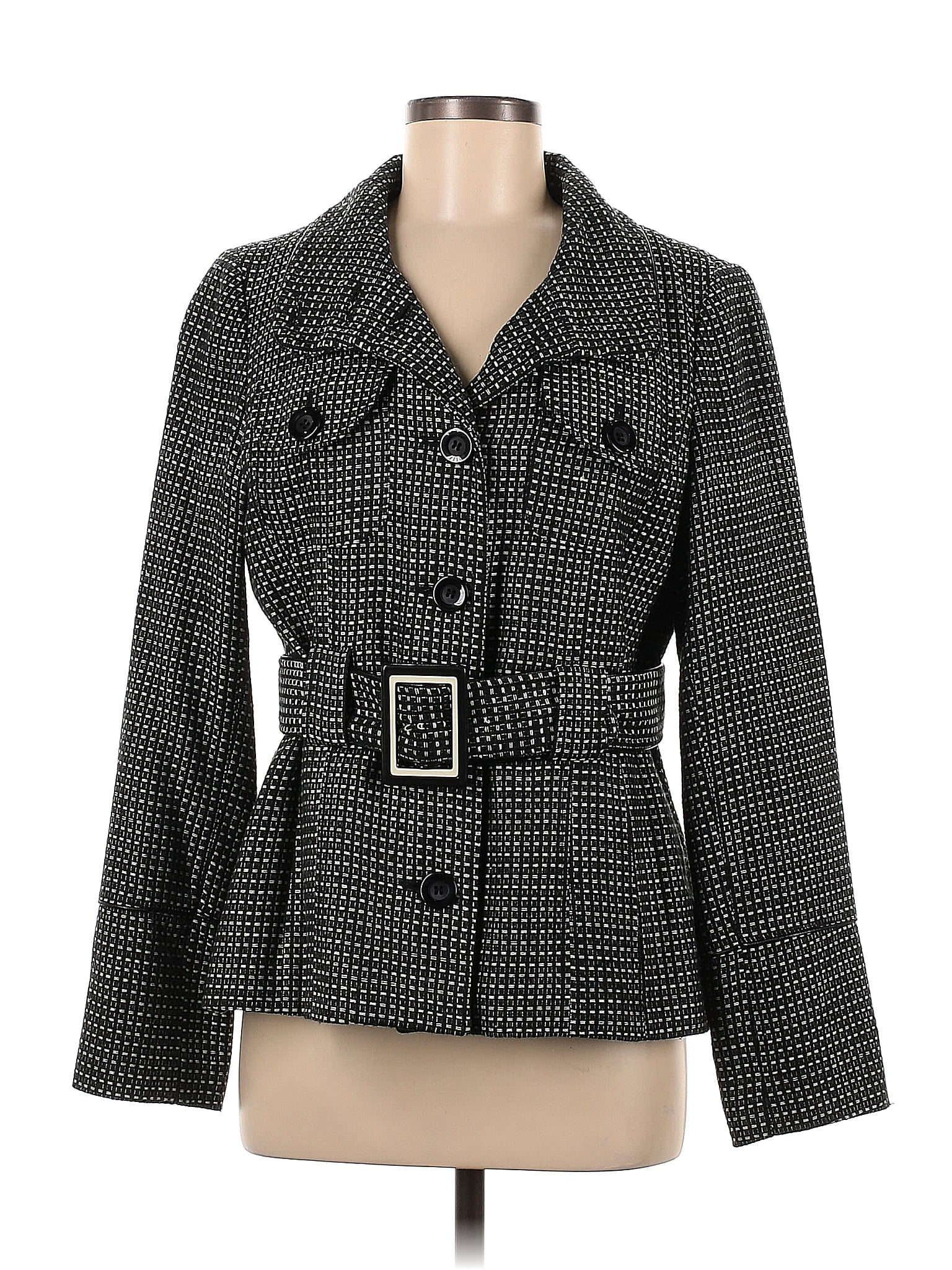 AGB 100% Acrylic Houndstooth Black Jacket Size 8 - 68% off | thredUP