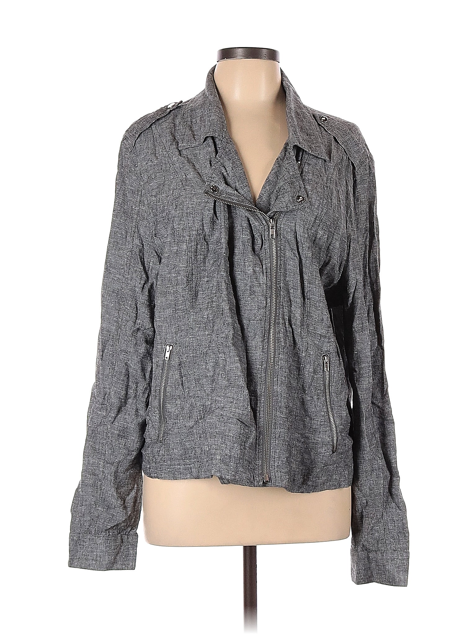 Soho JEANS NEW YORK & COMPANY Gray Jacket Size XL - 76% off | thredUP