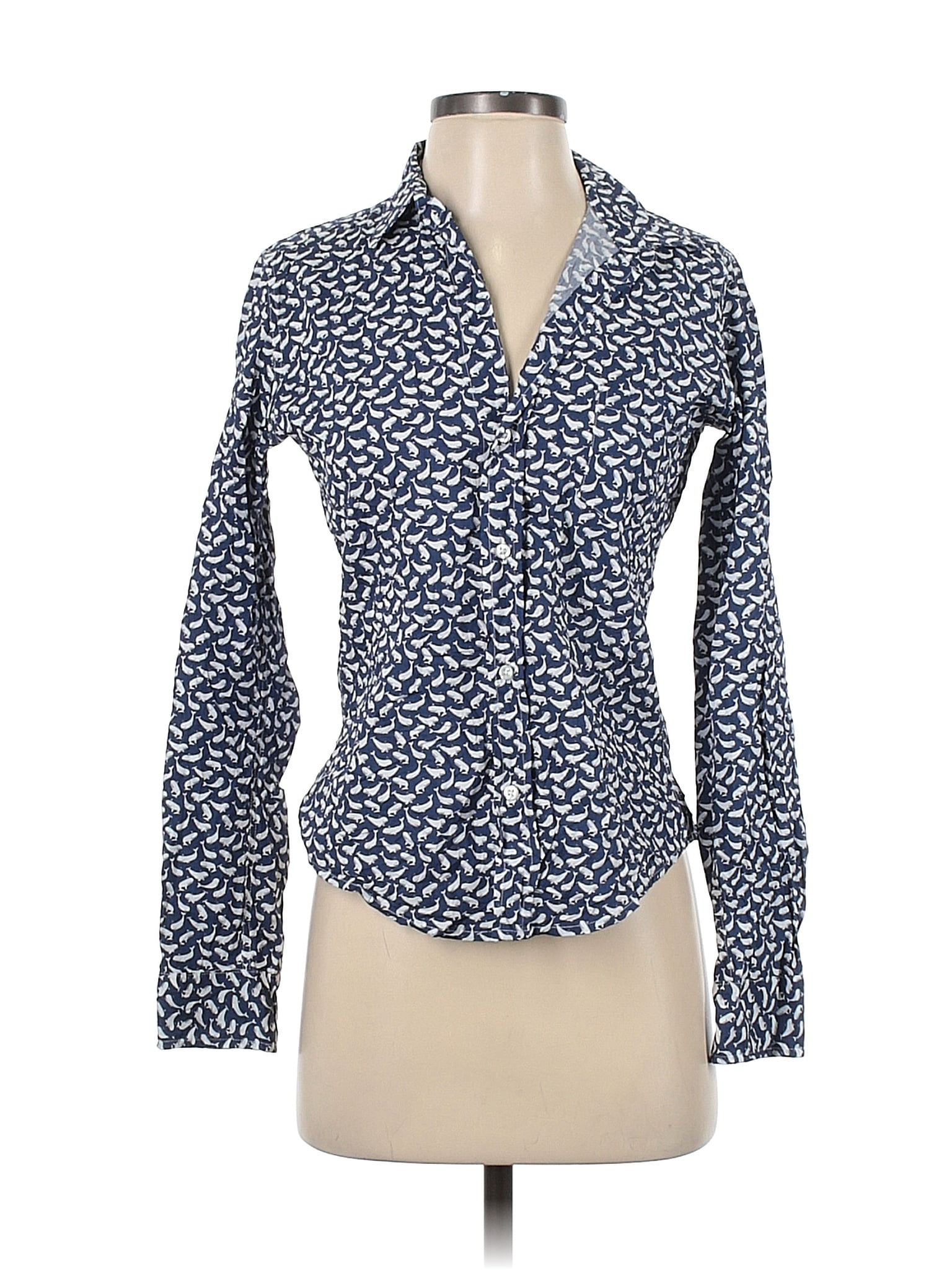 Frank & Eileen 100% Cotton Blue Long Sleeve Button-Down Shirt Size XS - 77% off | thredUP