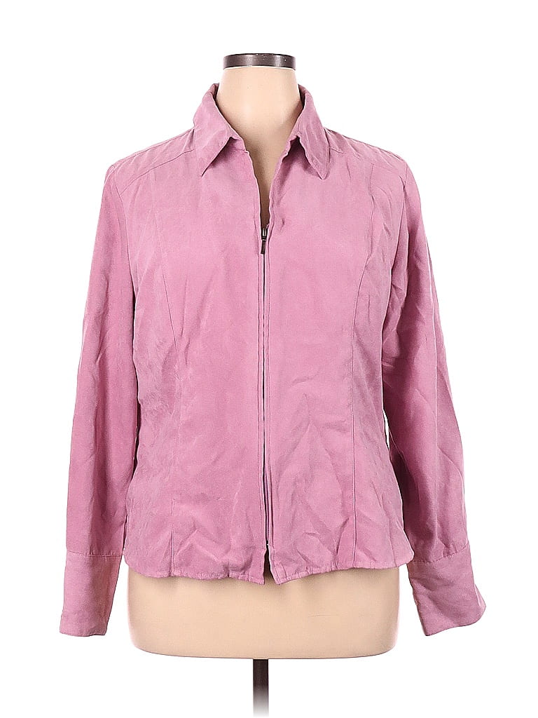Cato 100% Polyester Solid Pink Jacket Size XL - 60% off | thredUP