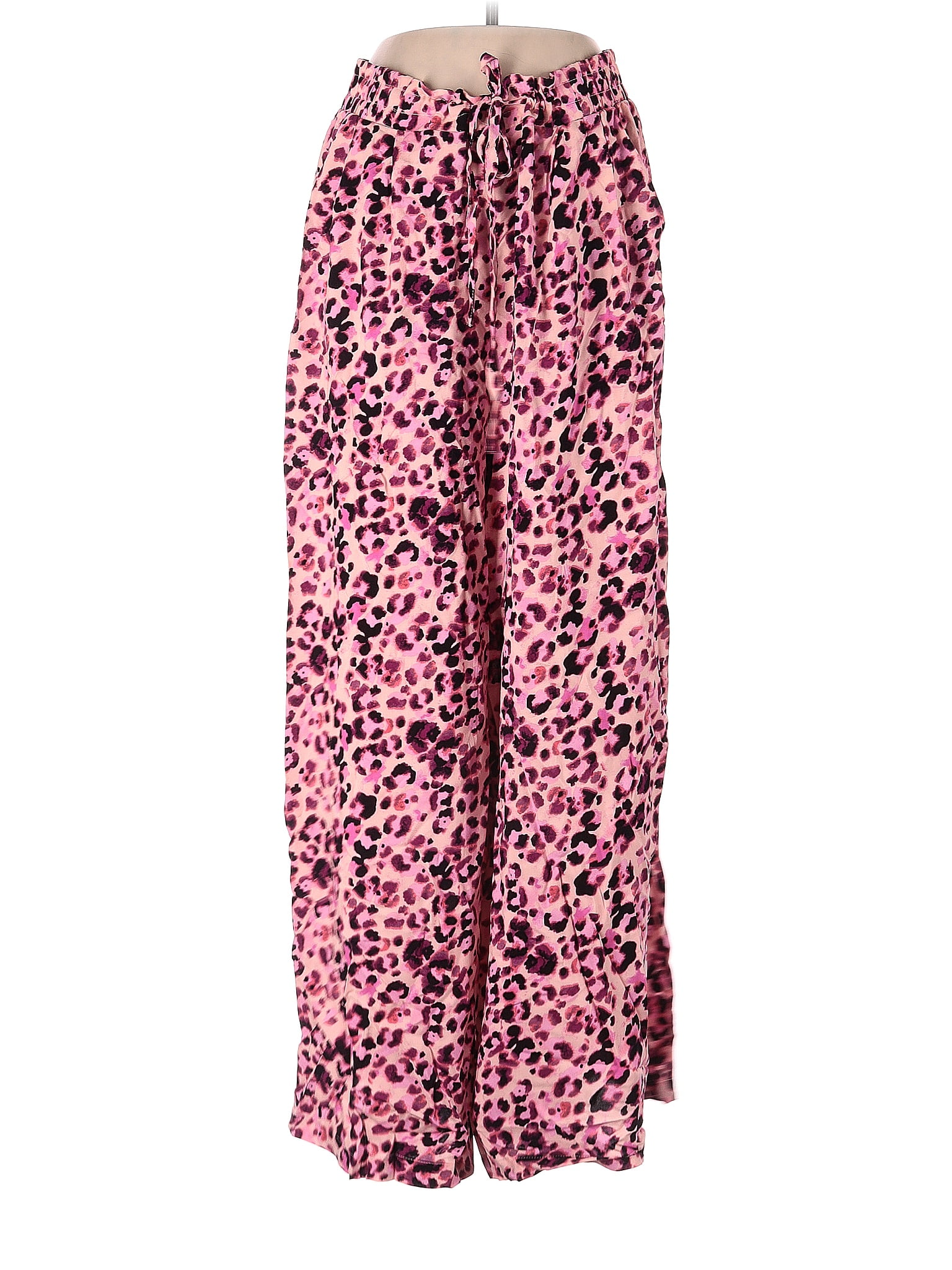 Torrid 100% Rayon Leopard Print Pink Casual Pants Size Med Plus (00 ...