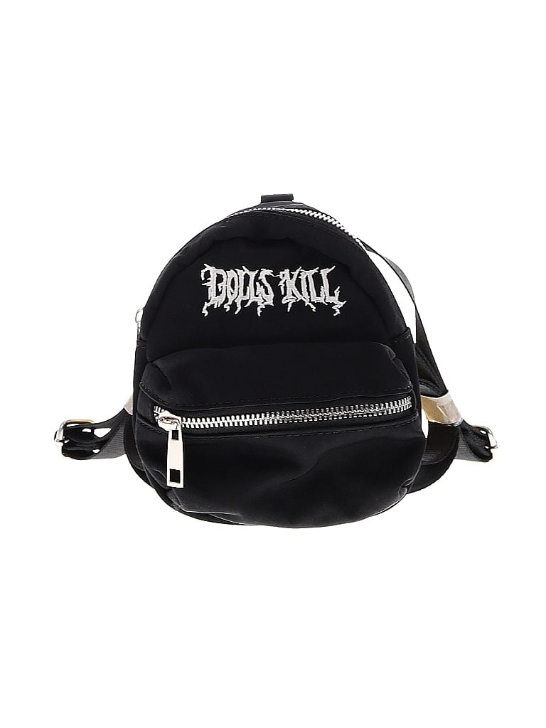 Dolls Kill Graphic Solid Black Backpack One Size - 57% off | thredUP