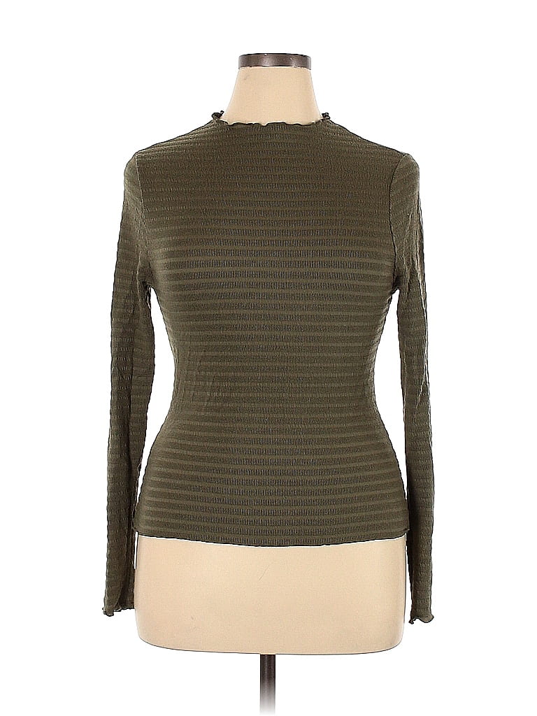 Planet Gold Green Long Sleeve Top Size XL - 62% off | thredUP