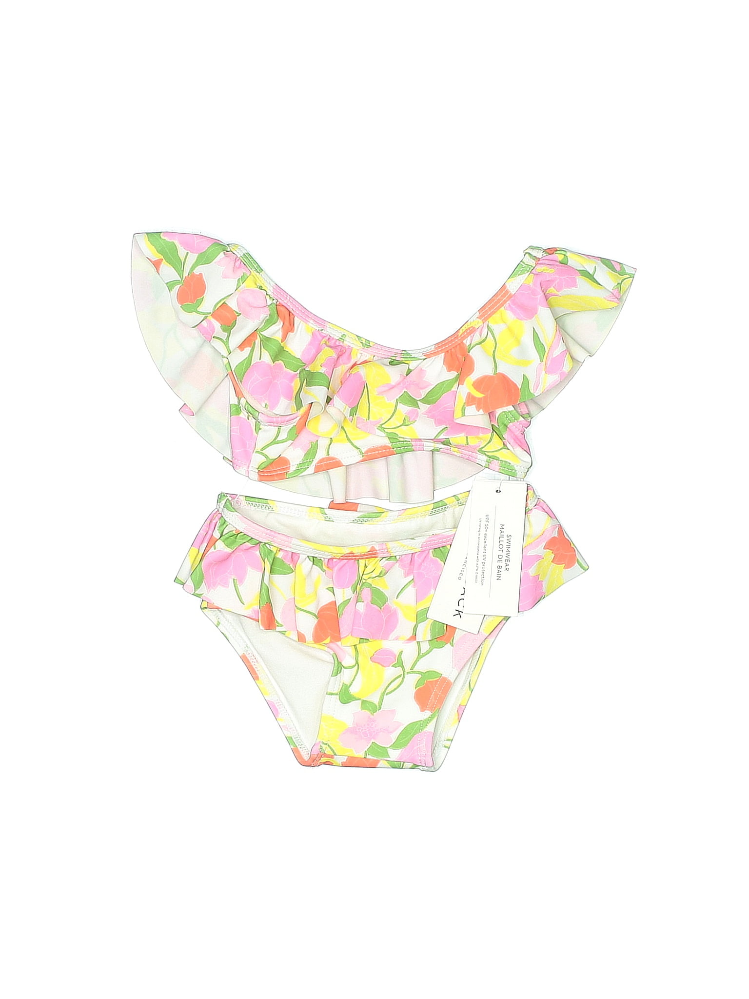Janie and Jack Floral White Two Piece Swimsuit Size 6-12 mo - 69% off ...